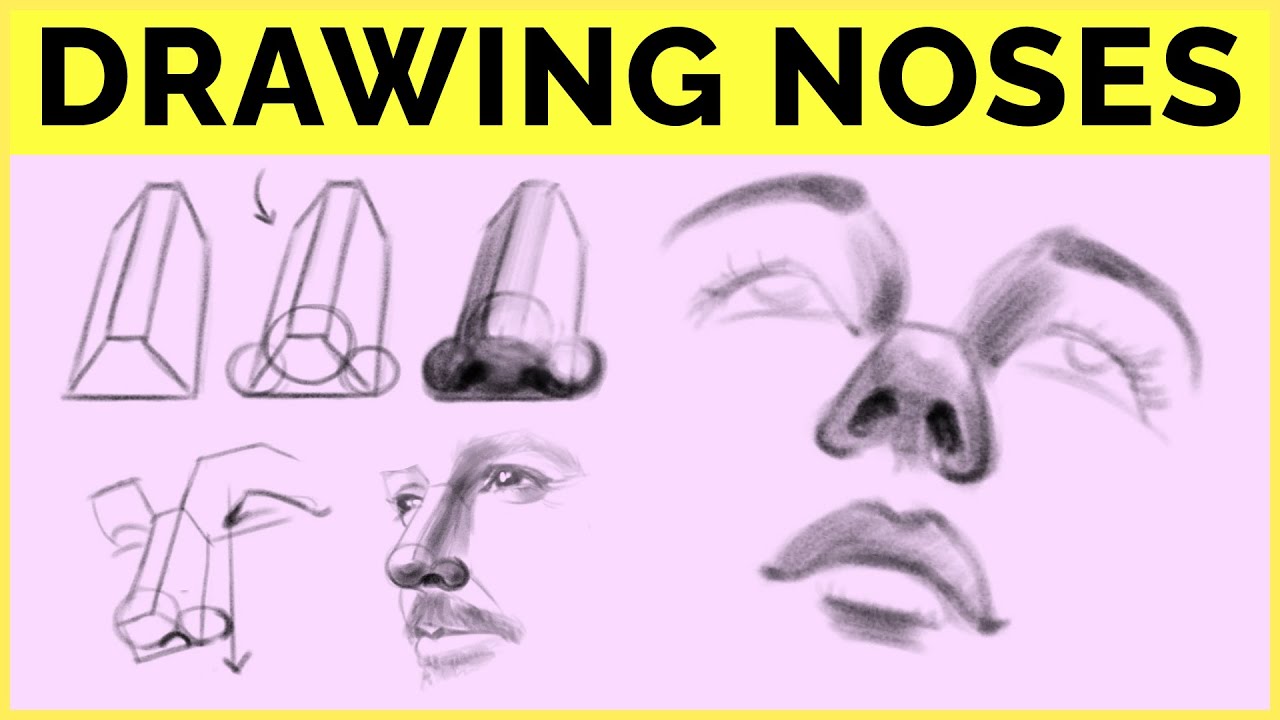🔴 How To Draw Noses Angles Expressions Styles Youtube