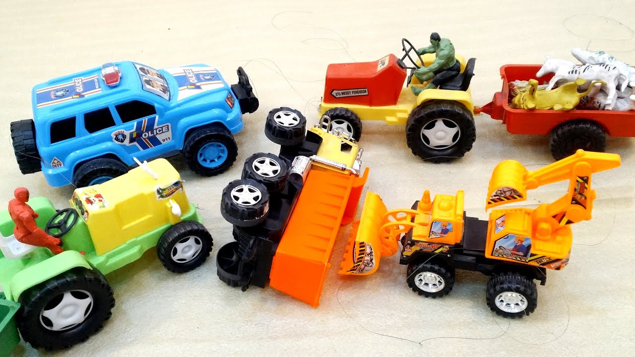 Jeep Vs Dumper | Jeep Dumper Truck Tractor Trolley JCB Excavator Toy ...