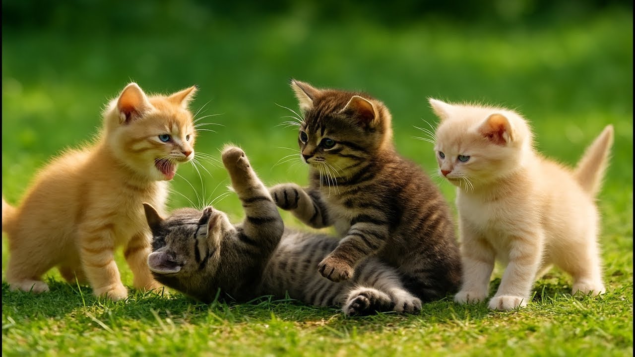 Sweet Kittens Playing in the Garden 🌸🐱 | Cute Cat Videos & Sounds - YouTube