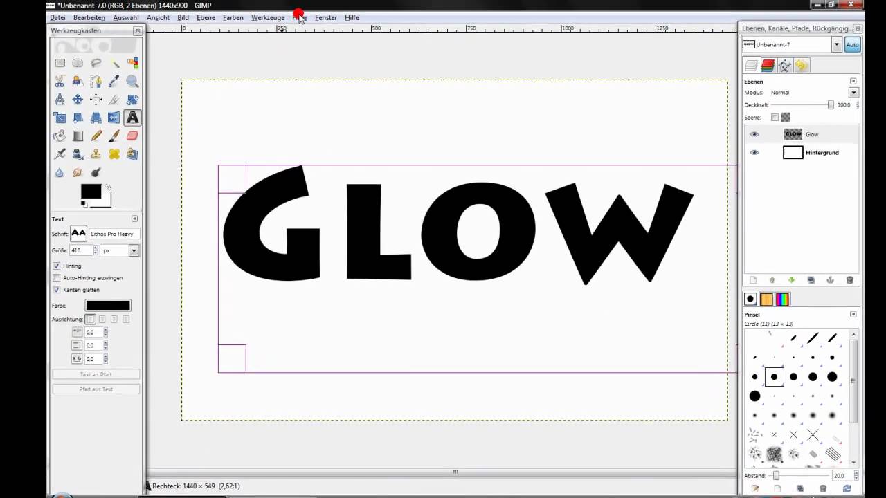 Gimp 2 Schrift effekt (German/HD) - YouTube
