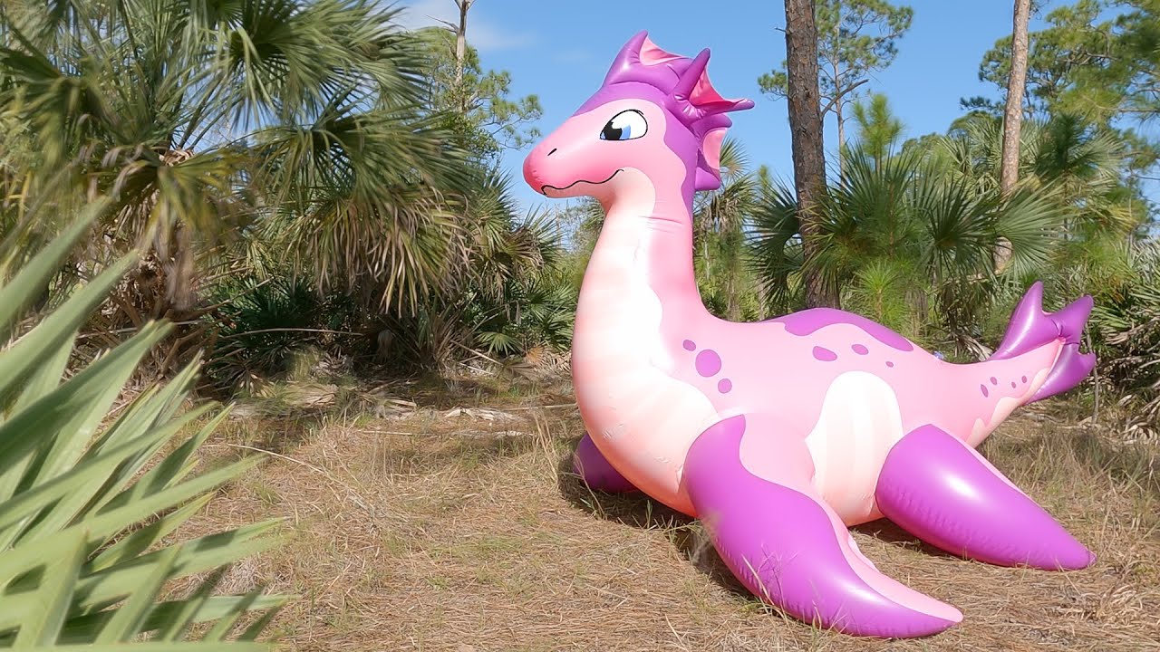 Giant Pink Sea Dragon Ride-On Pool Toy from Puffy Paws Toys - YouTube