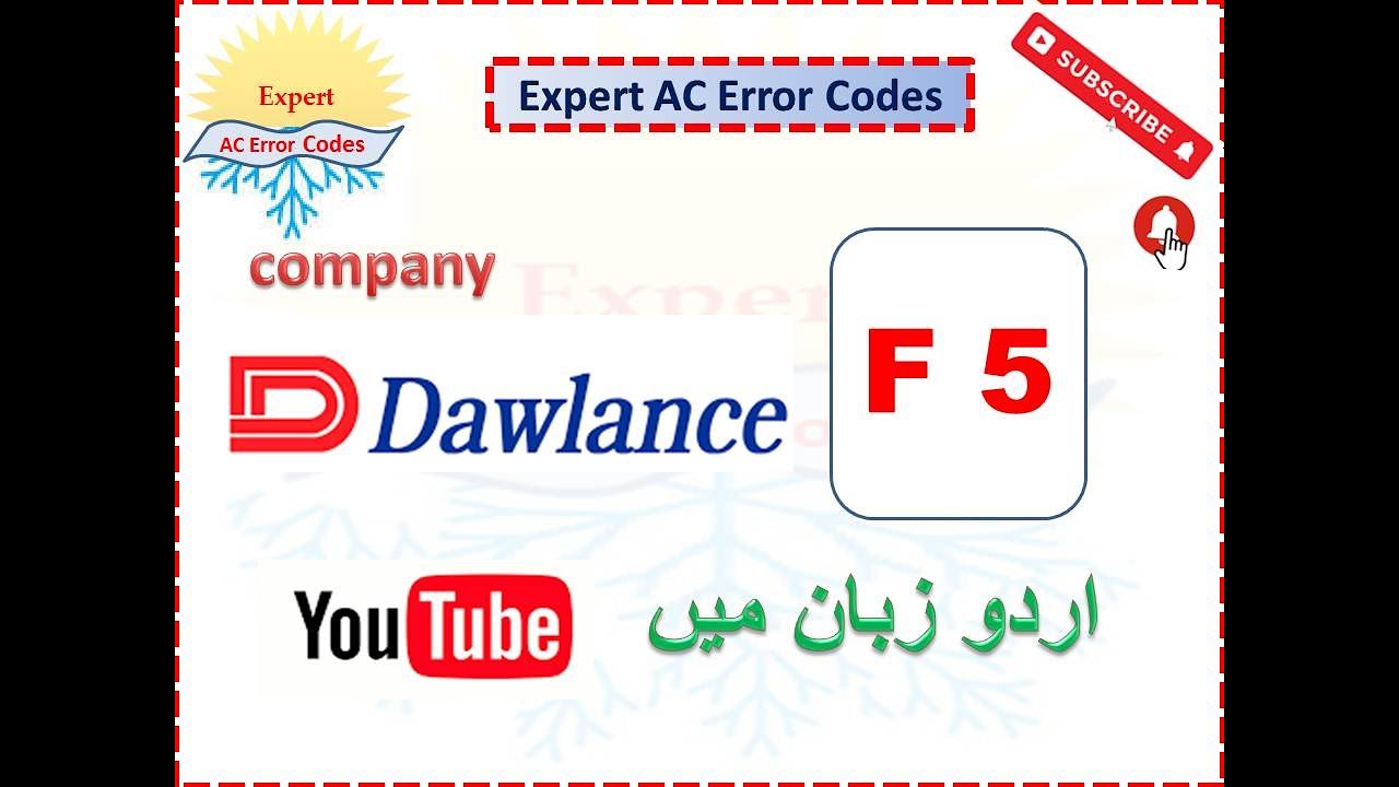 Dawlance AC error Codes - YouTube