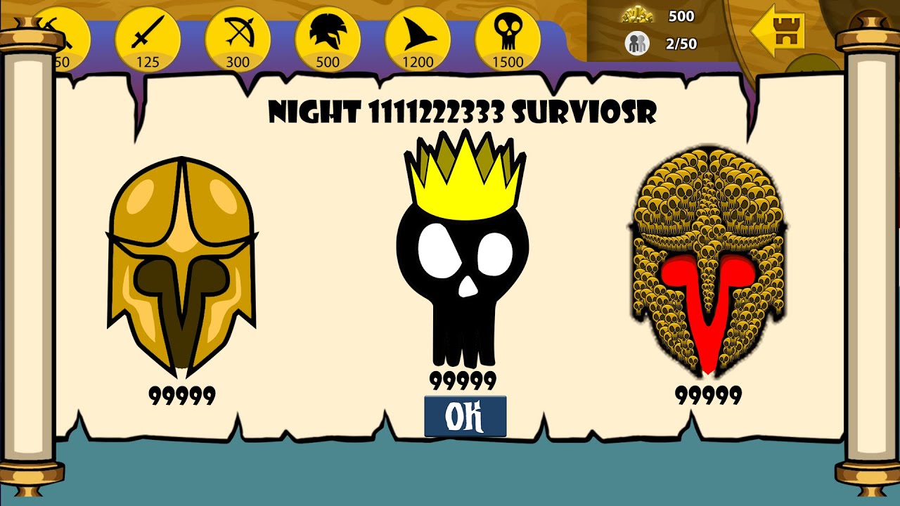 GRIFFON , SPEARTON VS ZOOMBIE ARMY NIGHT 1111222333 SURVIORS| STICK WAR ...