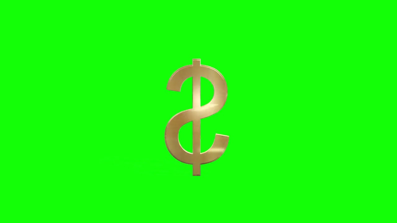 Dollar Sign green screen chroma key - YouTube