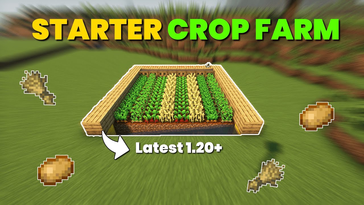 Easy Automatic Crop Farm 1.20+ #minecraft #food #crop #tutorial - YouTube