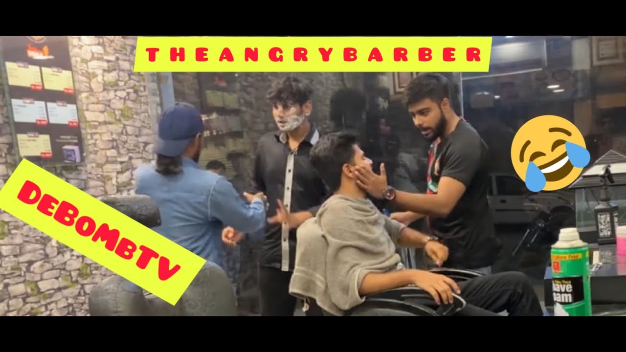 | Angry Barber | Funny Prank By Moazzam & Arsalan RC In | DeBomb tv ...