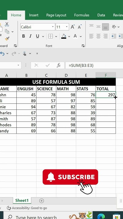 Mastering The Excel Sum Formula A Step By Step Tutorial For Beginners Youtube