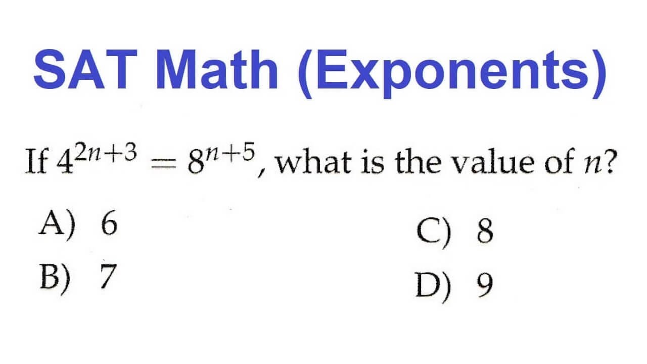 SAT Math (Exponents) - YouTube