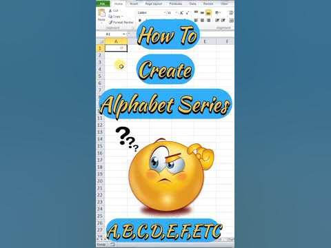 how to create alphabet series in excel 🤔#excel #exceltutorial #exceltutorial #viral #shorts # ...