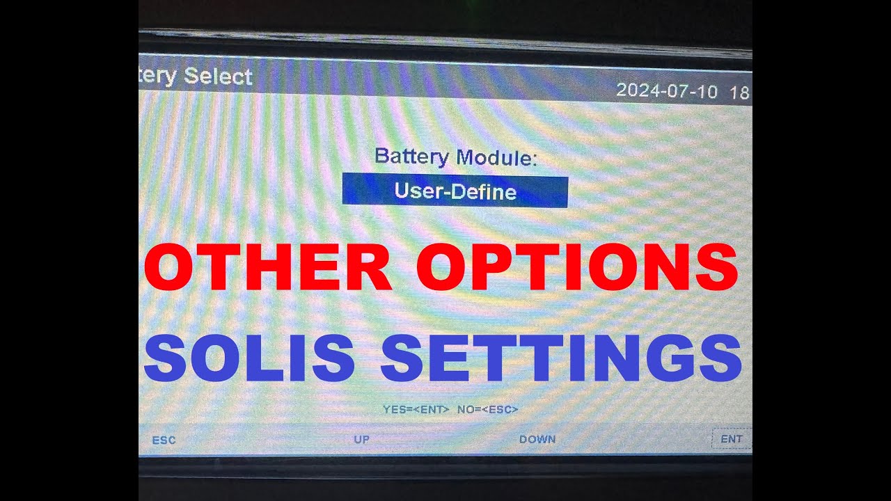 Solis Inverter Battery Settings (other options) - YouTube