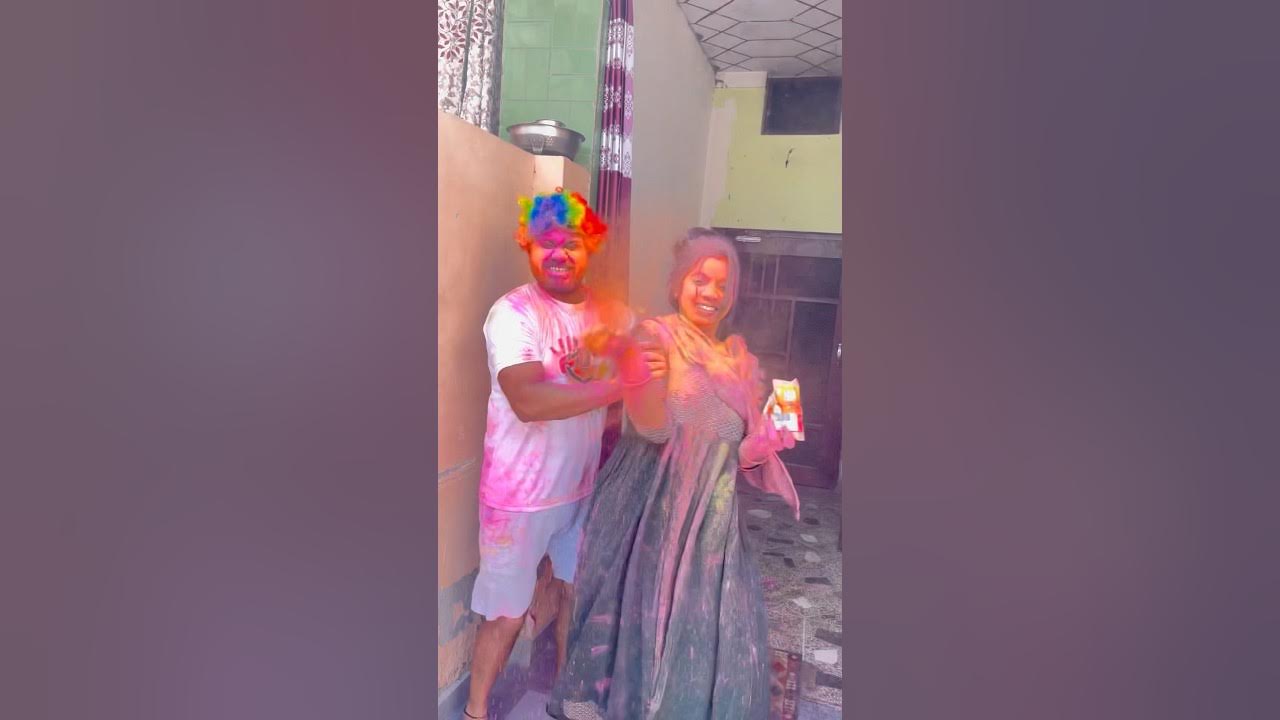 Day17/60 Holi with neighbours part-1😍#reels #ytshorts #shortvideos #shorts #like - YouTube