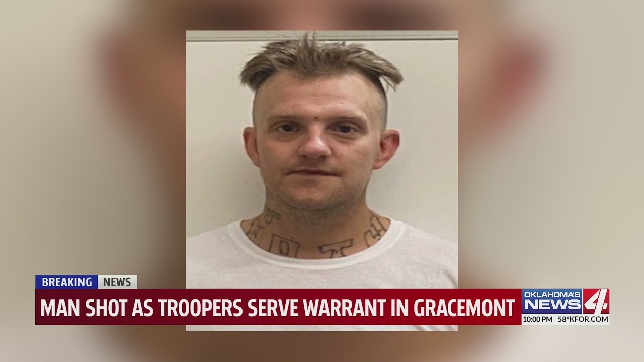 Man shot as troopers serve warrant in Gracemont - YouTube