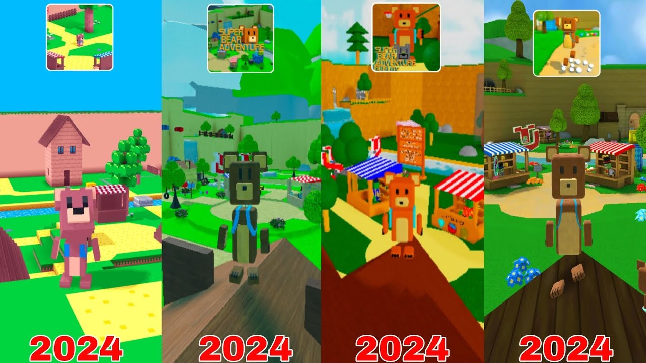 Super Bear Adventure All Bear Game Roblox All Map Review Bear ...