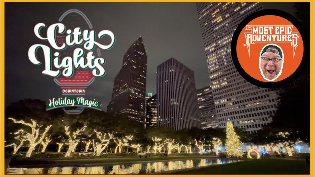 Downtown Houston City Lights 12-18-2022 - YouTube