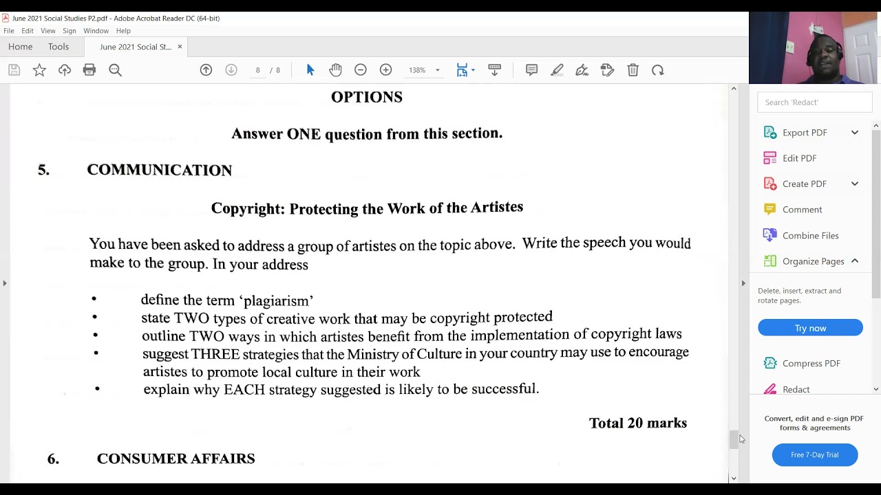 Part 2: June 2021 Social Studies Paper 2 - YouTube