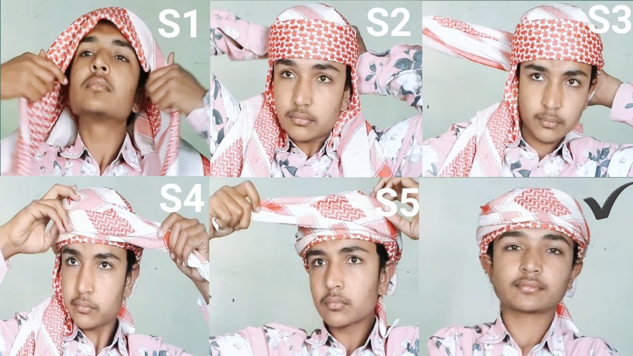 How To Wear Dubai Style Headscarf | Arabic Rumal Bandhne Ka Tarika ...