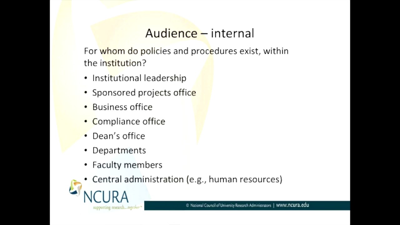 Who is Your Internal Audience When Developing Policies and Procedures ...