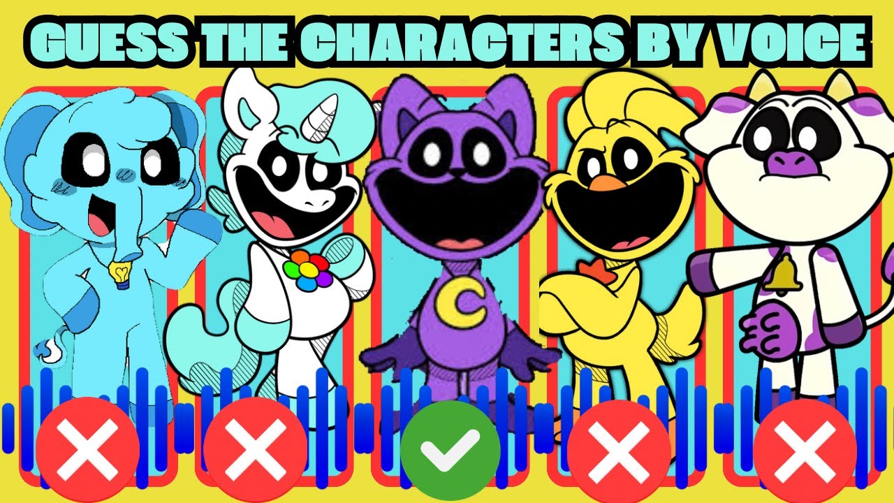 Guess the character by voice and episode Poppy Playtime Catnap 💜Huggy 💜 ...