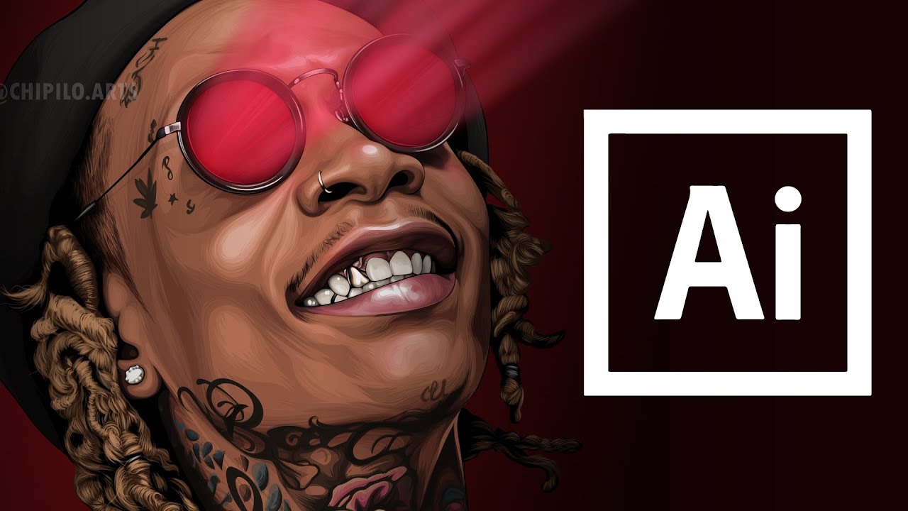 Wiz Khalifa - Speed Digital Art (Adobe Illustrator) - YouTube