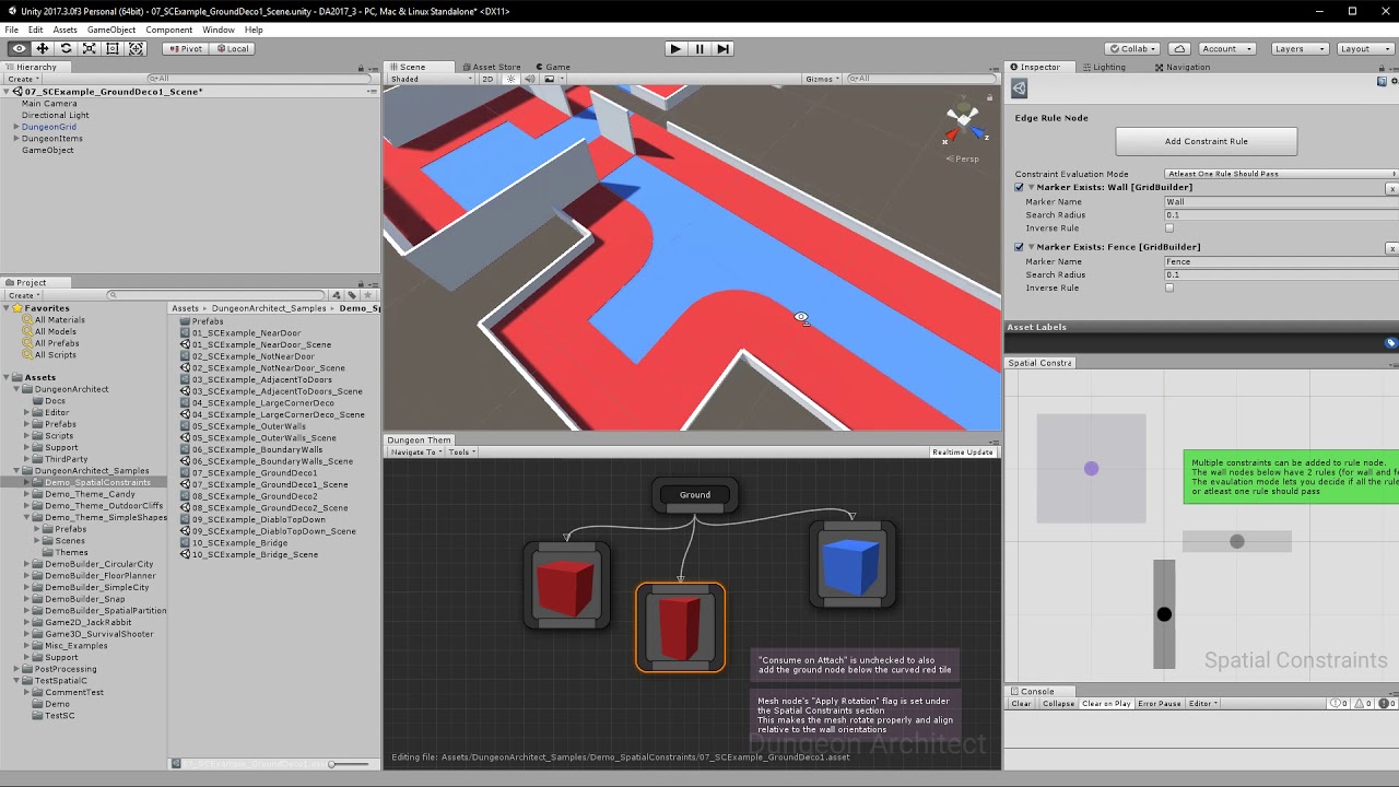 Dungeon Architect Spatial Constraint Graph Unity Youtube