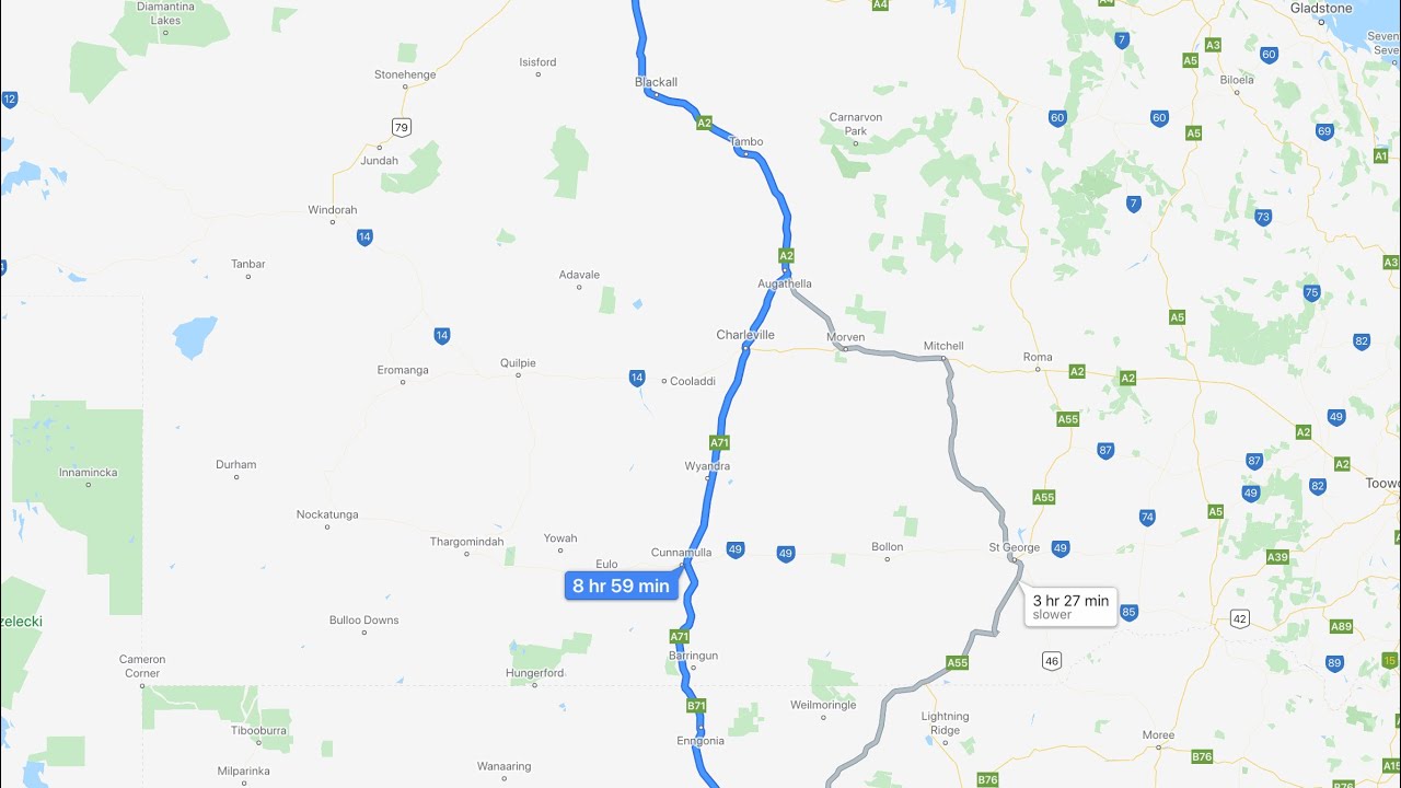 Barcaldine Qld to Bourke Nsw (862km Mitchell Highway) - YouTube