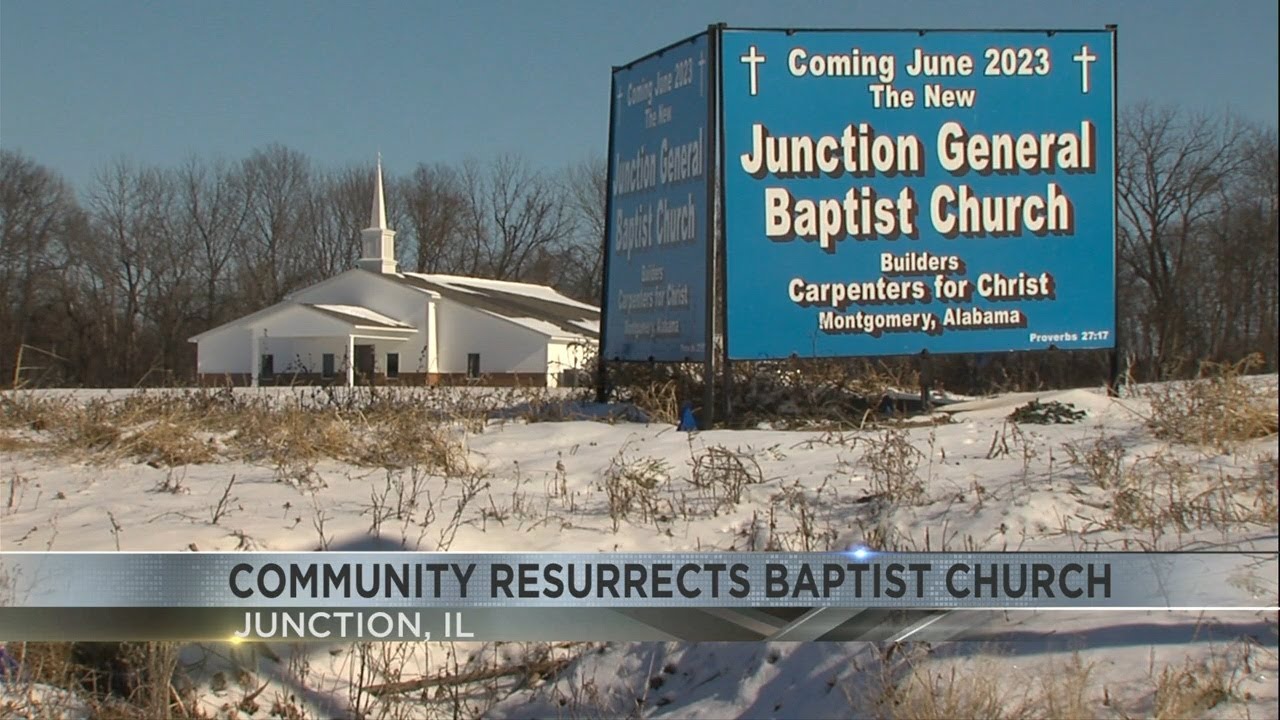 Junction church rises from the ashes nearly 600 days after fire - YouTube