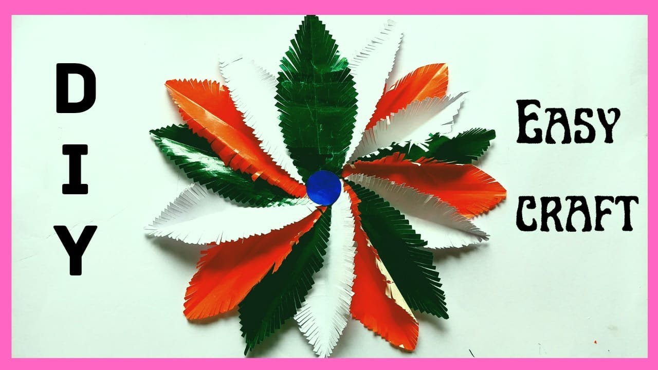 Easy Tricolor Paper Flowers | DIY Craft Ideas for Independence Day ...