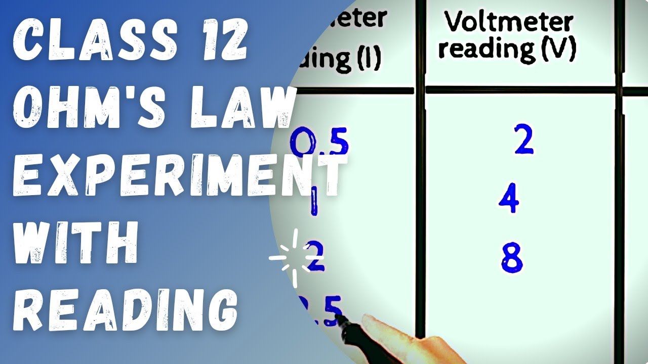 class 12 ohm's law experiment with reading #ohmslaw - YouTube