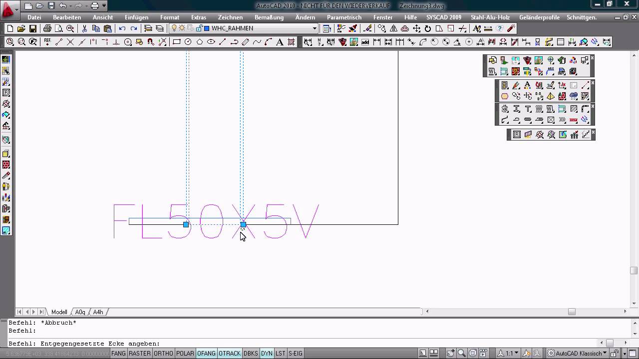 SYSCAD - Beispiel Geländer - YouTube