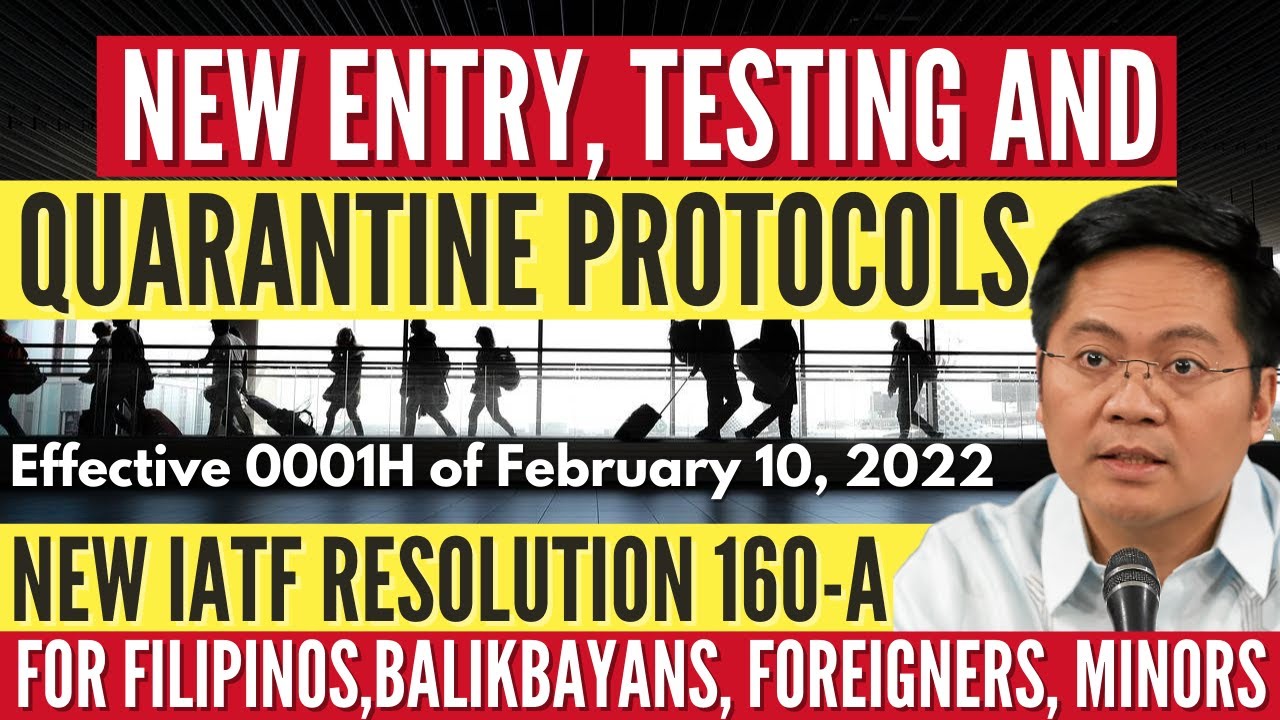 🔴TRAVEL UPDATE: IATF's NEW ENTRY, TESTING AND QUARANTINE PROTOCOLS TO ...