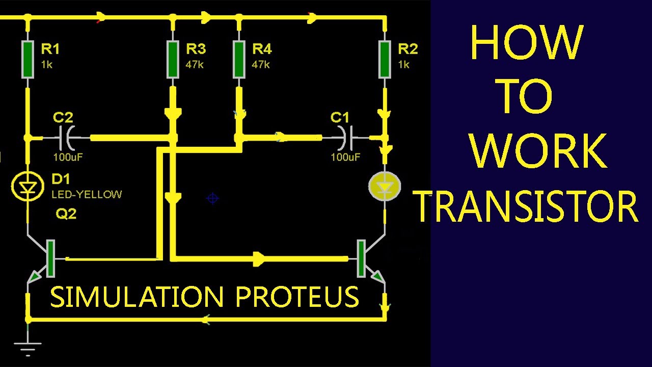 How To Transistor Work Test In Proteus Animating - YouTube