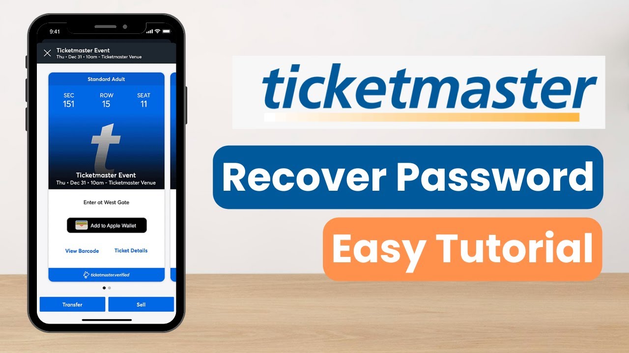 How to Recover Ticketmaster Password ! - YouTube