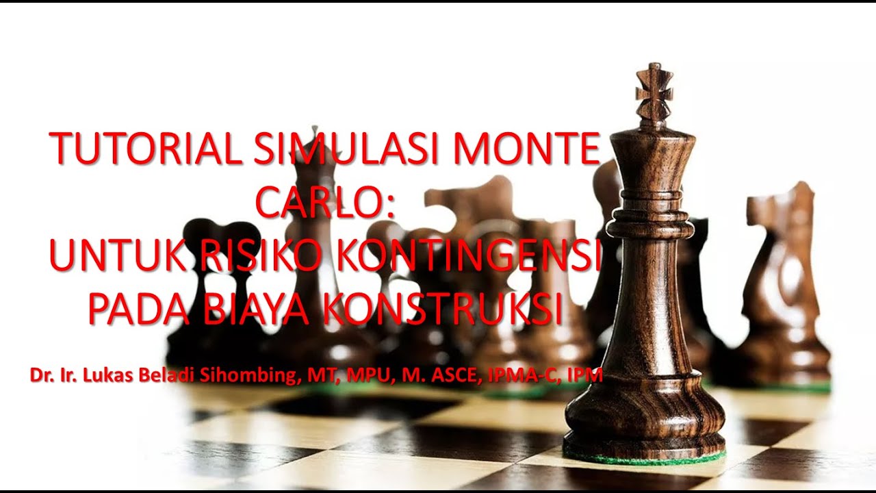 TUTORIAL SIMULASI MONTE CARLO:UNTUK RISIKO KONTINGENSI PADA BIAYA KONSTRUKSI - YouTube