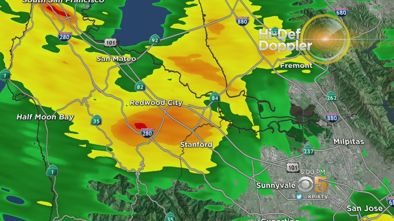 Mild Storm System Moves Into Bay Area - YouTube