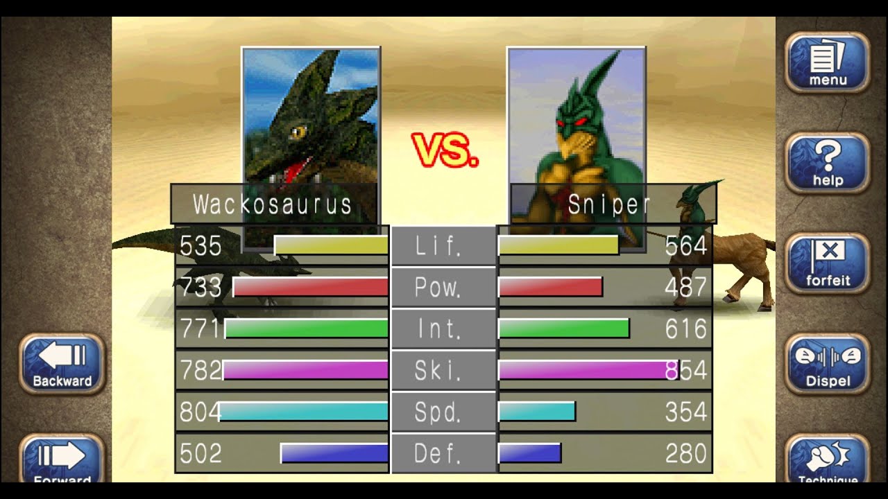 Wackosaurus vs. Sniper - Monster Rancher 2 DX - YouTube