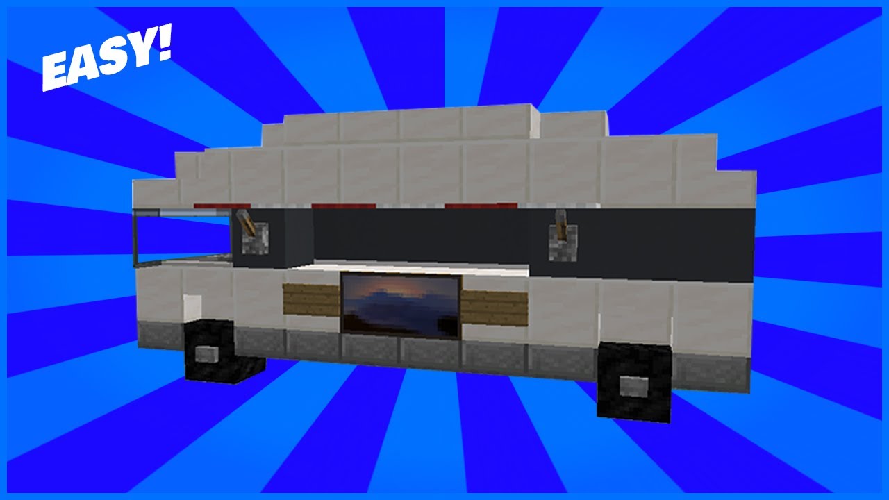 Minecraft: How to build a food Truck Tutorial [EASY] - YouTube