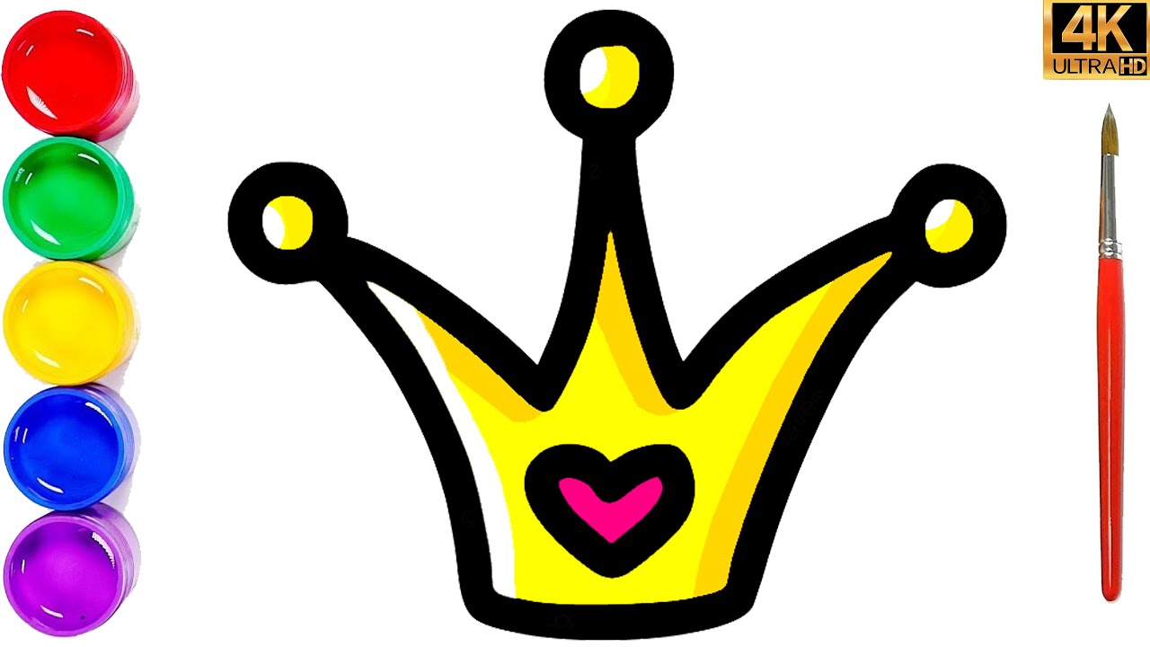 Easy Crown Drawing, How to Draw a Cute Crown for Kids, Easy Drawings ...