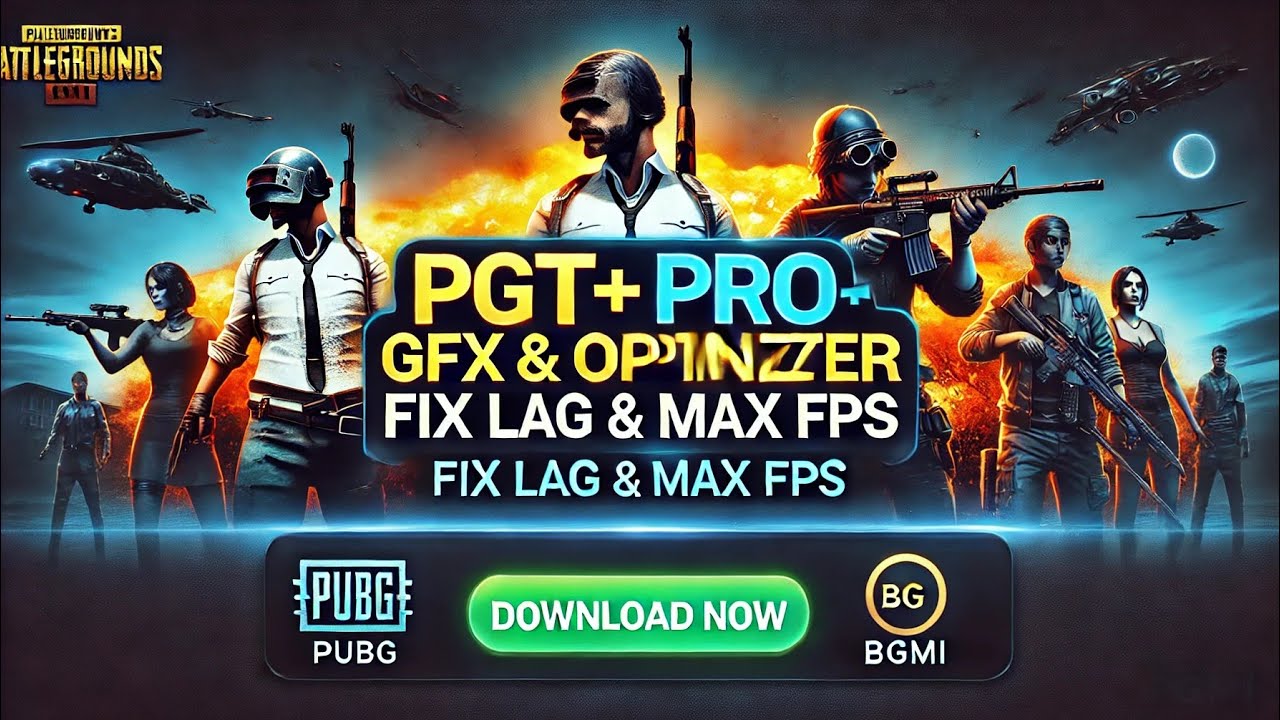 🔥 PGT+ Pro GFX & Optimizer v0.24.6 (2025) | Fix Lag & Max FPS for PUBG & BGMI - YouTube