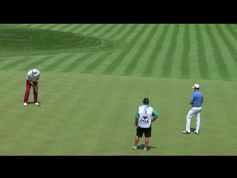 Ernie Els Drains a Long Putt for Birdie | 2016 PGA Championship