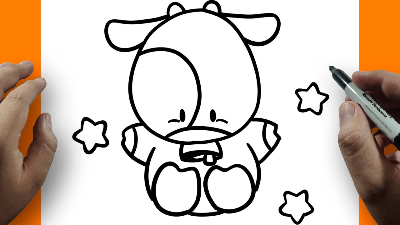 How to Draw a Baby Cow Easy Step by Step for Beginners - YouTube