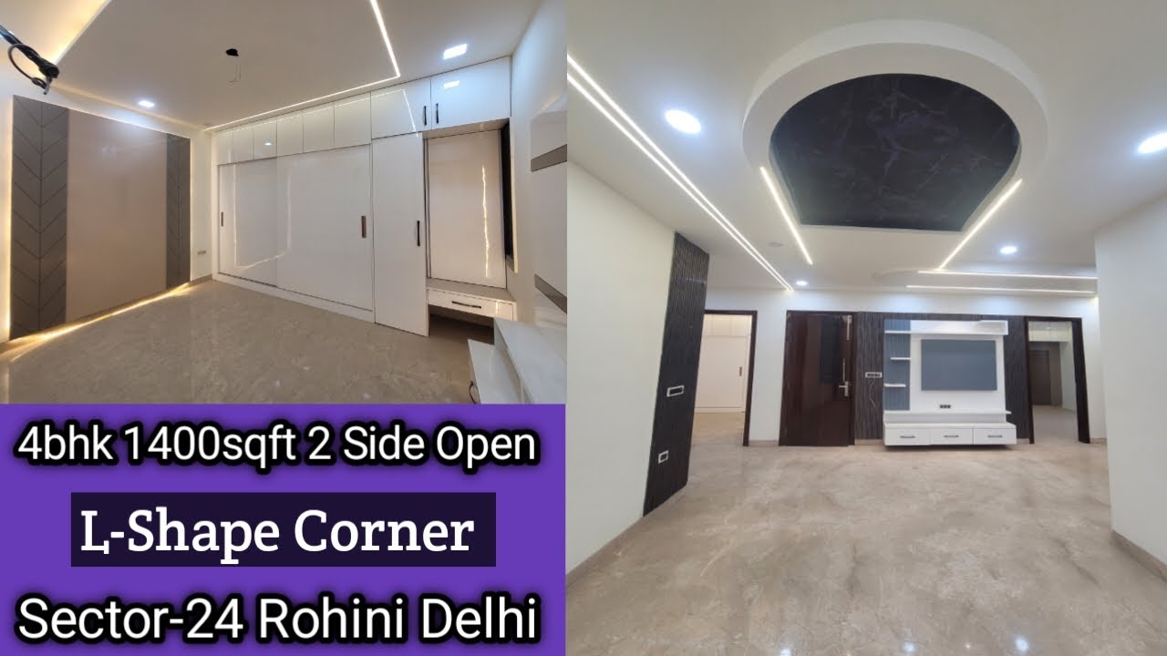 4bhk 1400sqft.| 2 Side Open | L-Shape Corner | Property in Delhi | Sector 24 Rohini | PH ...