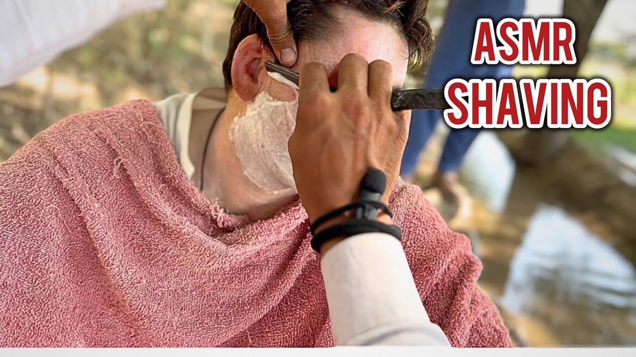 Asmr fast shaving with barber old style - YouTube