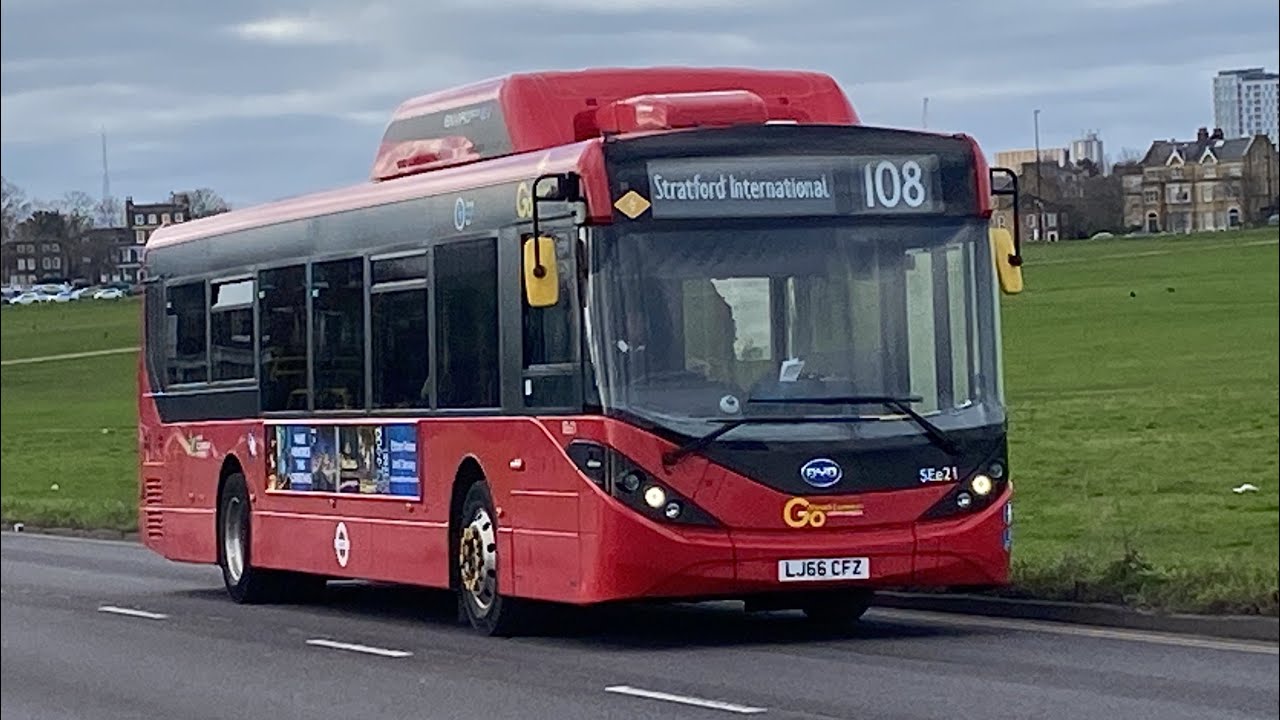 BYD D9UR ADL Enviro200EV London Central SEe21 LJ66CFZ Route 108 ...