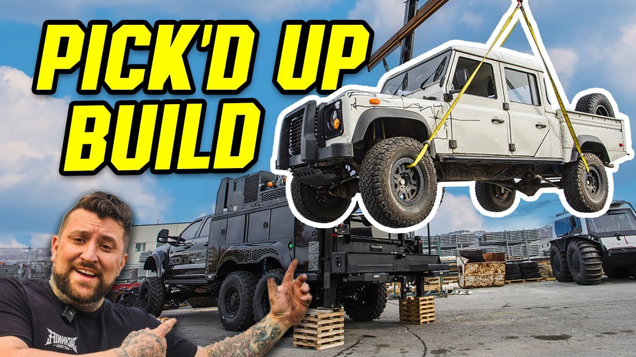 WE PICKED UP OUR NEW PROJECT! *(FULL DEFENDER 130 REBUILD) - YouTube