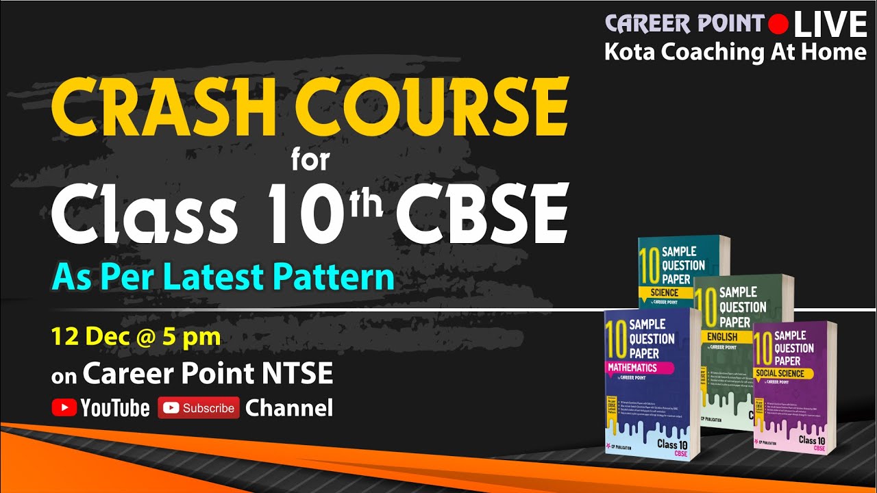 Crash Course | Class 10th | CBSE Board | Quick Revision | Career Point ...