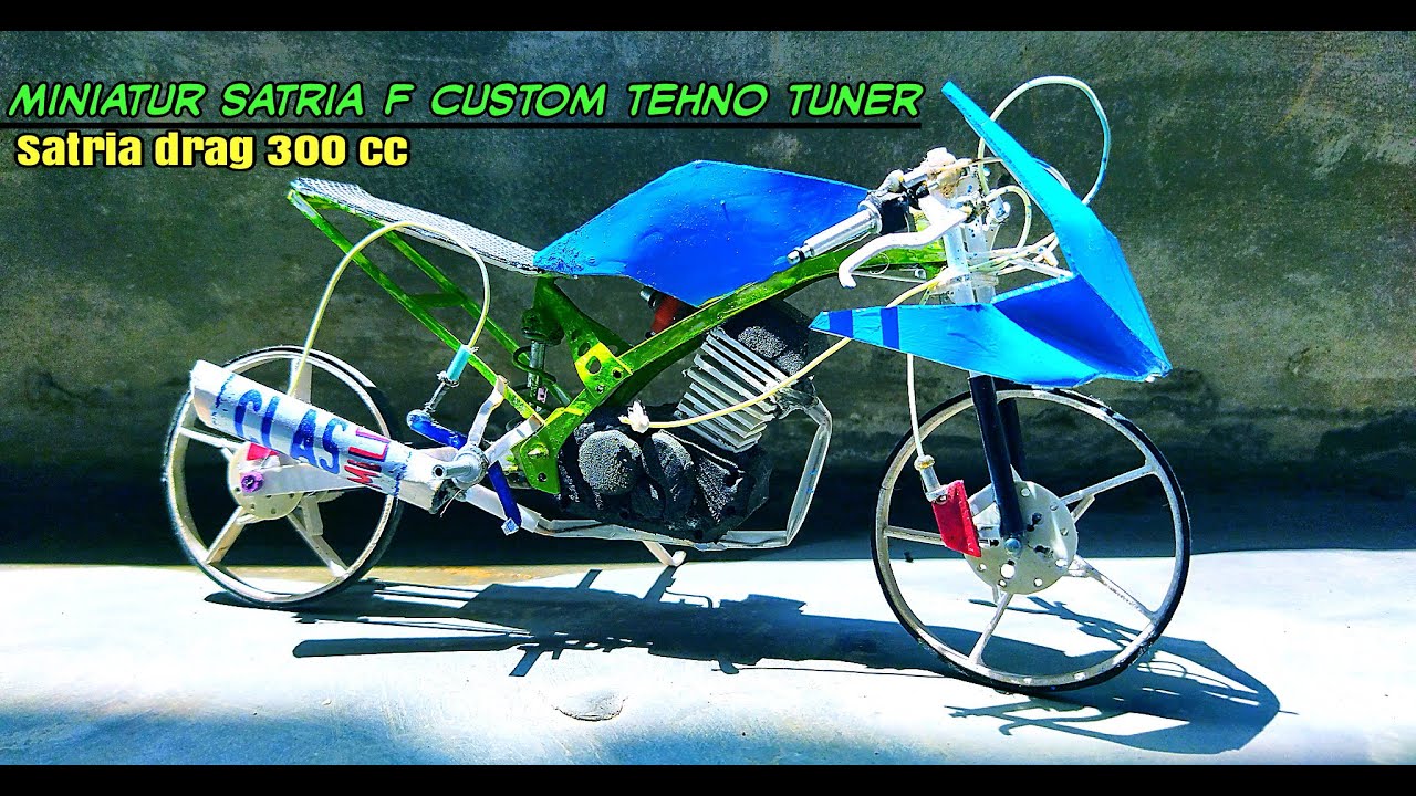 Miniatur motor satria f custom tehno tuner - YouTube