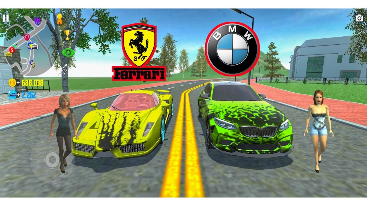Girl Driving (Ferrari 🆚 BMW) Car Simulator 2 - Android Gameplay - YouTube