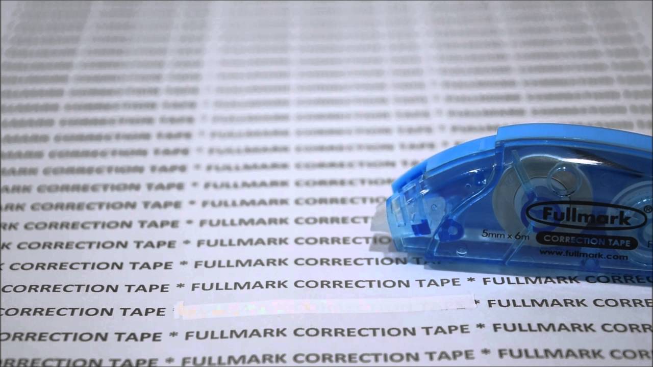 Fullmark Correction Tape model B - YouTube