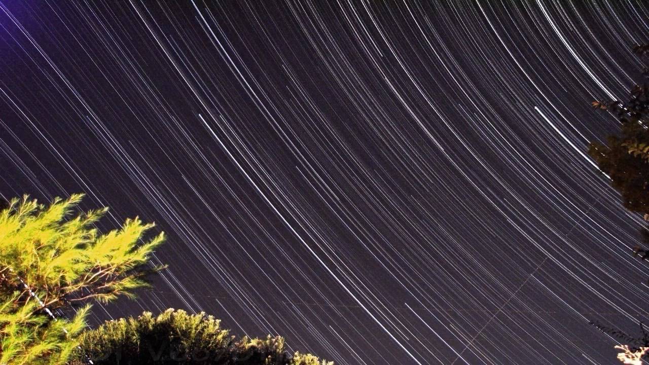Night sky star rotation time lapse HD (no decay) V06781tn - YouTube