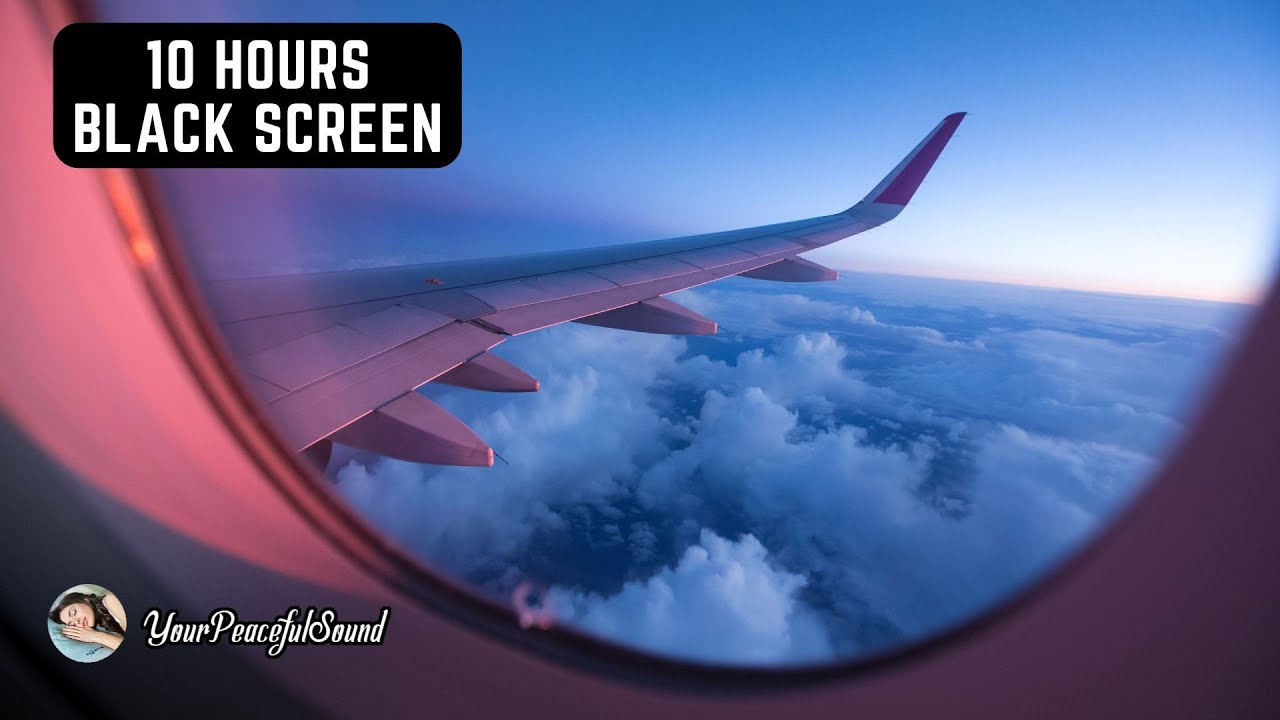 AIRPLANE Sounds for Sleeping Black Screen | Airplane Ambience Noise ...